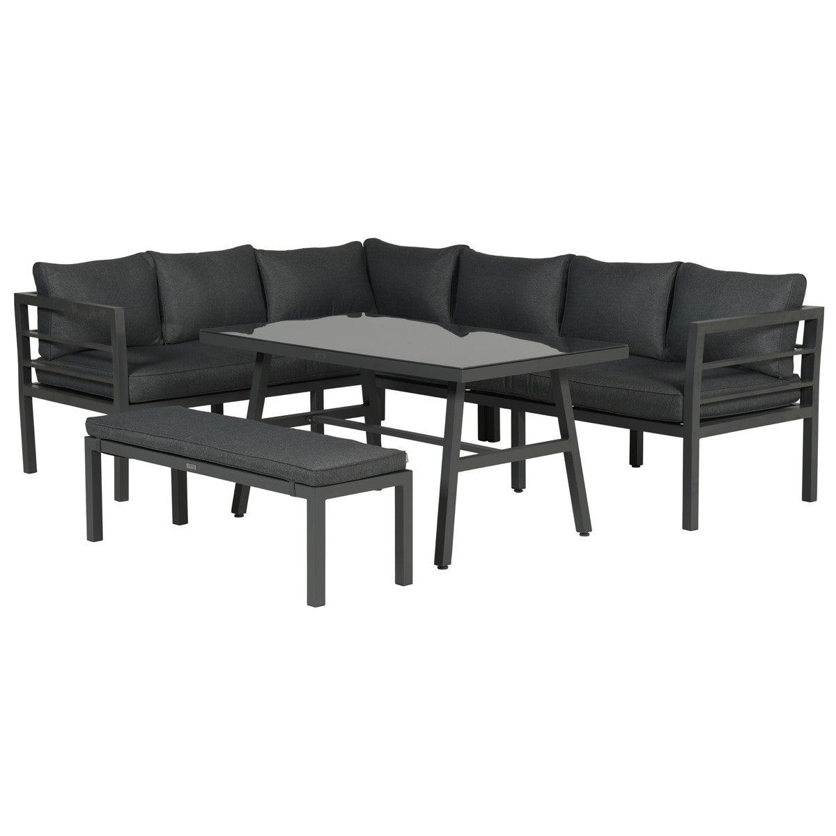 Garden Impressions Blakes lounge dining set 4-delig - donker grijs – fonQ