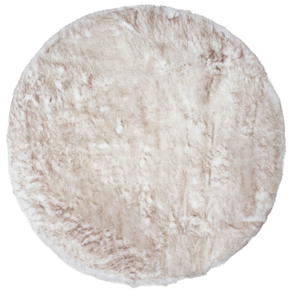 Vloerkleed Donsie White Rond ø160 cm – fonQ